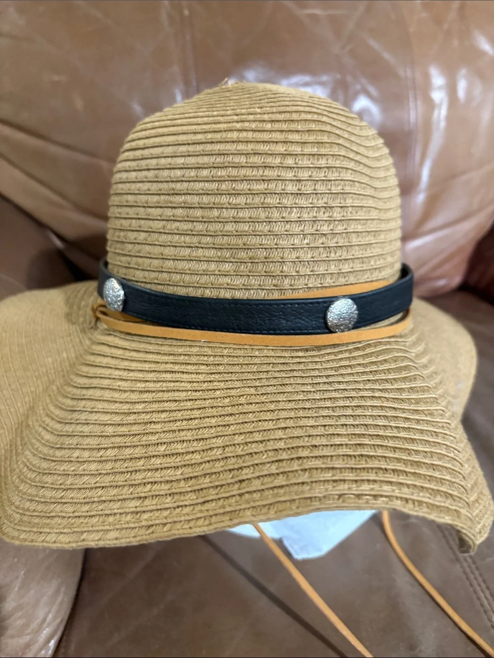 Banana Boat | Accessories | Womens Tan Straw Sun Hat With Black Band ...